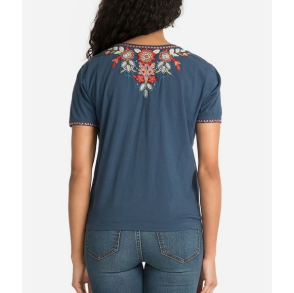 Johnny Was | Tops | Nwt Johnny Was Medium Maise Knot Blue Tshirt | Poshmark